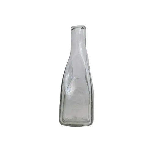 STORIED HOME Organically Shaped Glass Vase - Clear