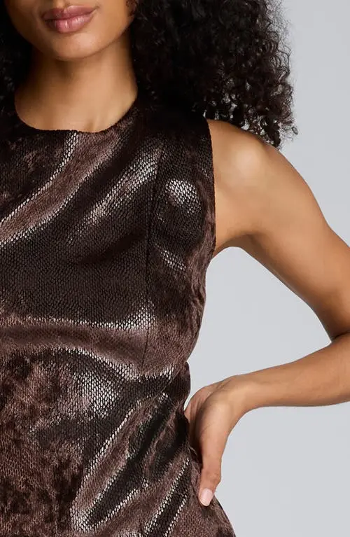 brown snakeskin dress Plus Size Mocha Brown Snakeskin Print Sleeveless Deep V Neck Back Zipp –  JeHouze.US