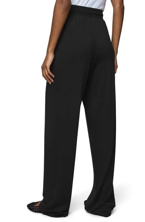 Splendid Supersoft Trim Wide Leg Pants - Black