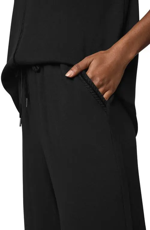 Splendid Supersoft Trim Wide Leg Pants - Black