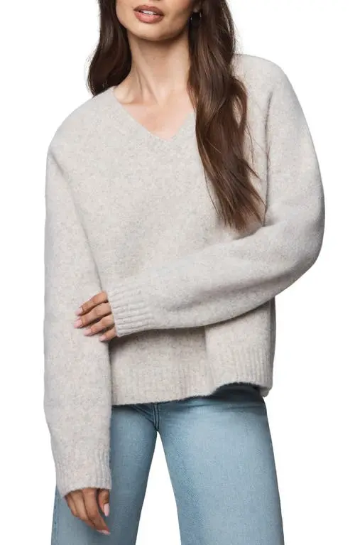 Splendid Melina Relaxed-fit Wool-blend Sweater - Pale Oak White Heather