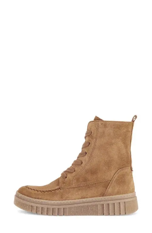 Gabor Lace-up Leather Boots - Walnut