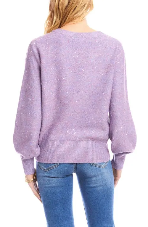 Karen Kane Sequin V-neck Sweater