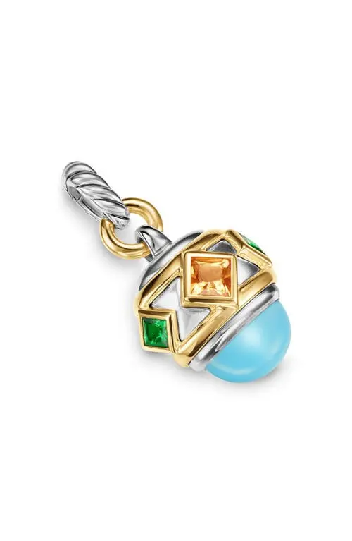 David Yurman 18k Yellow Gold Renaissance Amulet - Tsavorite