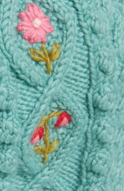 FRENCH KNOT Tilly Embroidered Wool Hood