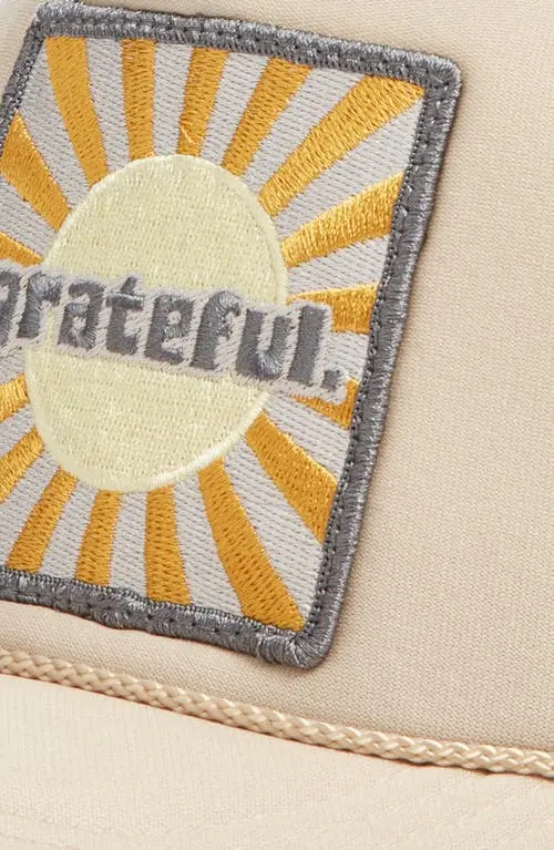 FRIDAY FEELIN’ Grateful Patch Trucker Hat - Tan