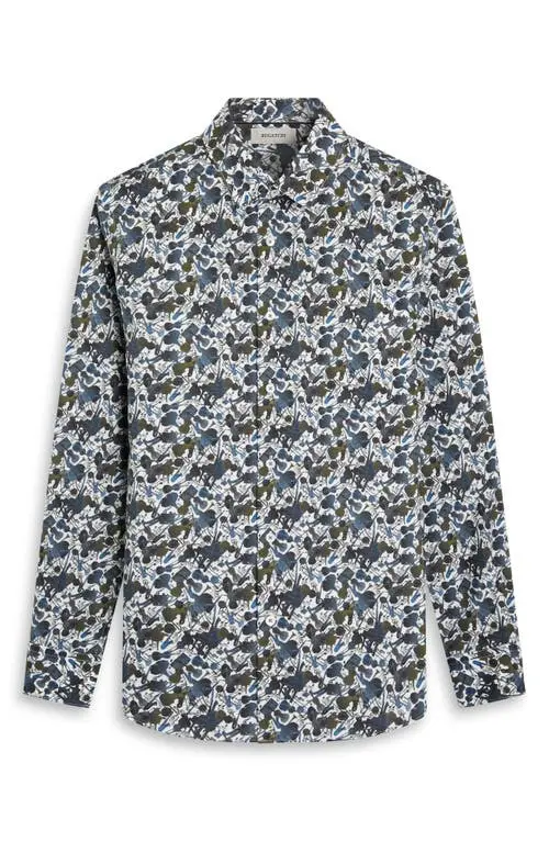 Bugatchi Julian Shaped Fit Orchestra Print Cotton Button-up Shirt - Truffle