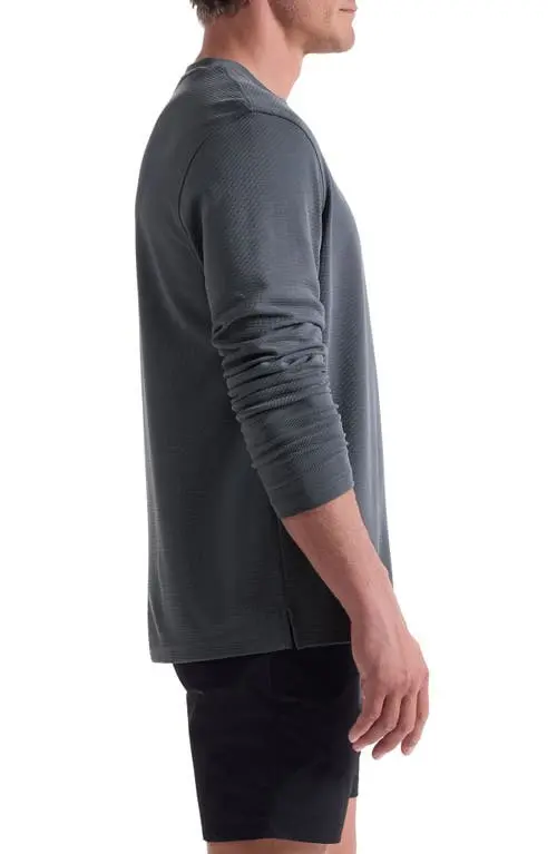 Bugatchi Orion Ottoman Long Sleeve T-shirt - Zinc
