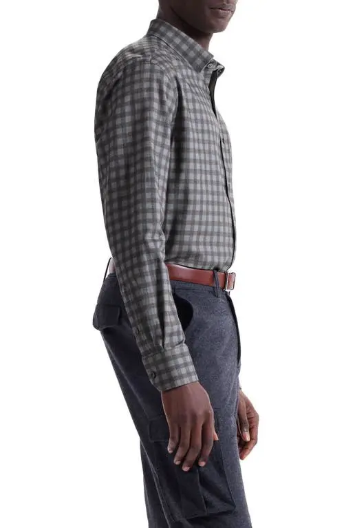 Bugatchi Karl Shaped Fit Plaid Cotton Button-up Shirt