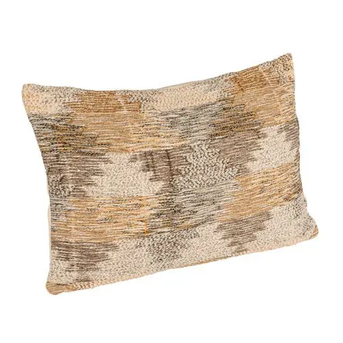 STORIED HOME Kilim Craft Lumbar Pillow - Beige