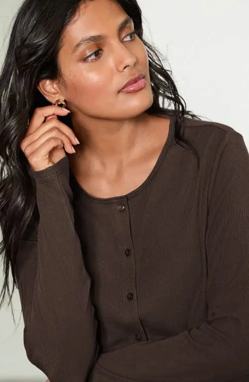 NEXT Ribbed Button-up Cardigan