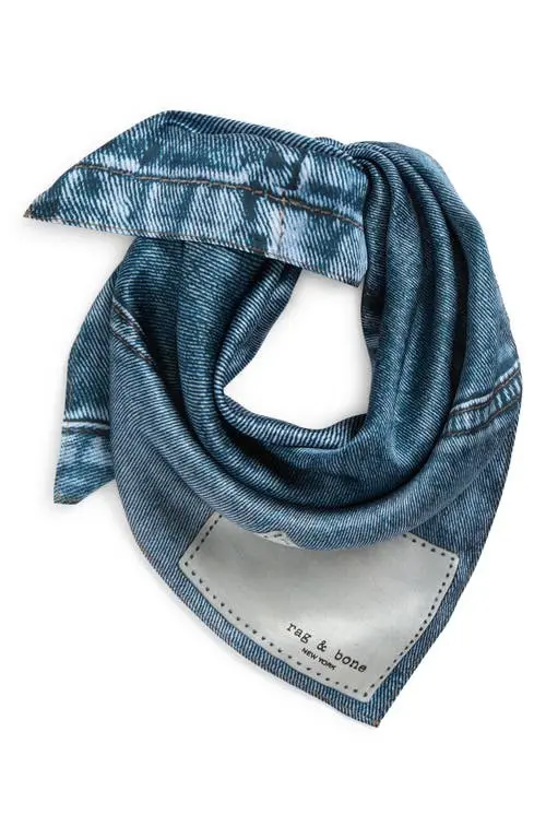 Rag & Bone Miramar Silk Scarf - Light Wash Denim