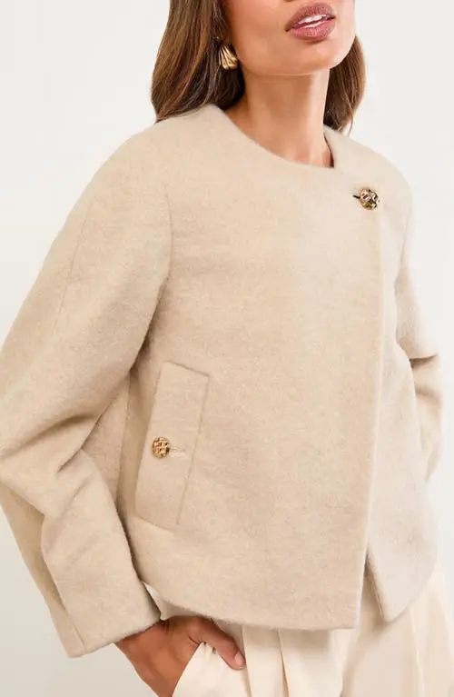LIPSY One-button Brushed Crop Jacket