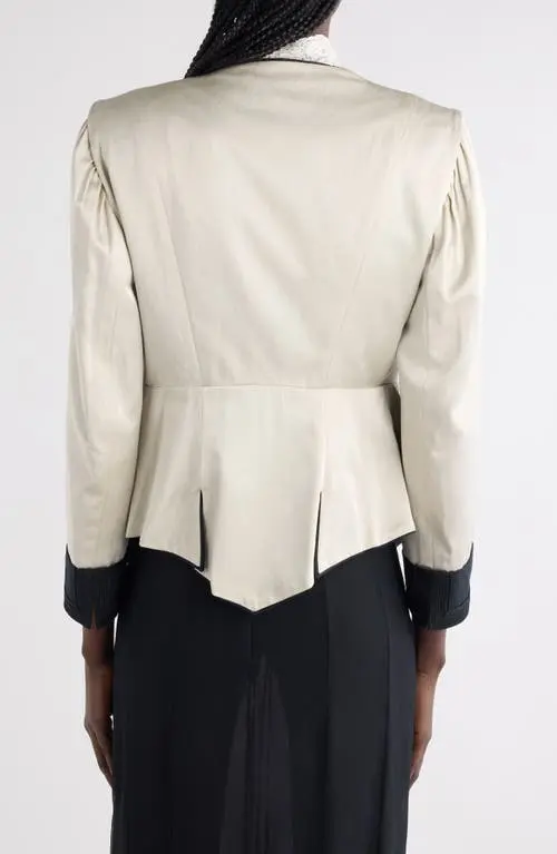 Chloé Silk Satin Peplum Jacket