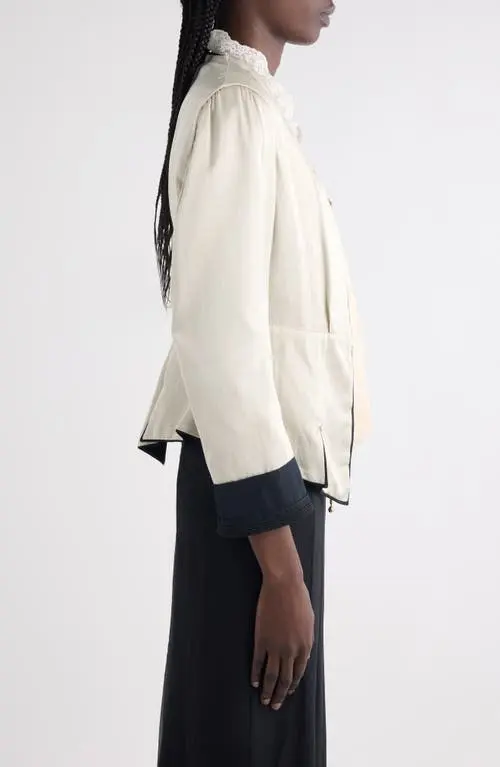 Chloé Silk Satin Peplum Jacket