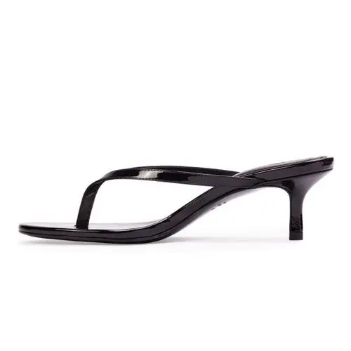 BLACK SUEDE STUDIO Tash 50 Patent Sandal - Black Patent