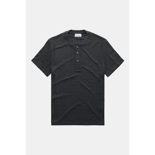 WOLF VS. GOAT (WVG) Henley Short Sleeve Viscose Interlock - Black