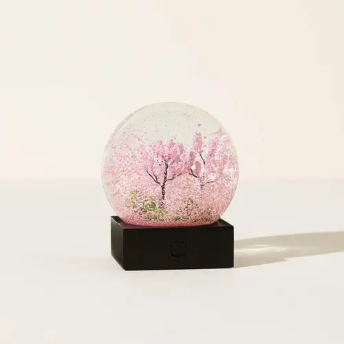 UNCOMMON GOODS Cherry Blossom Snow Globe Coolsnowglobes - Light Pink/green