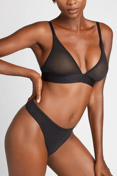 NEGATIVE UNDERWEAR Sieve Triangle Bra - Black
