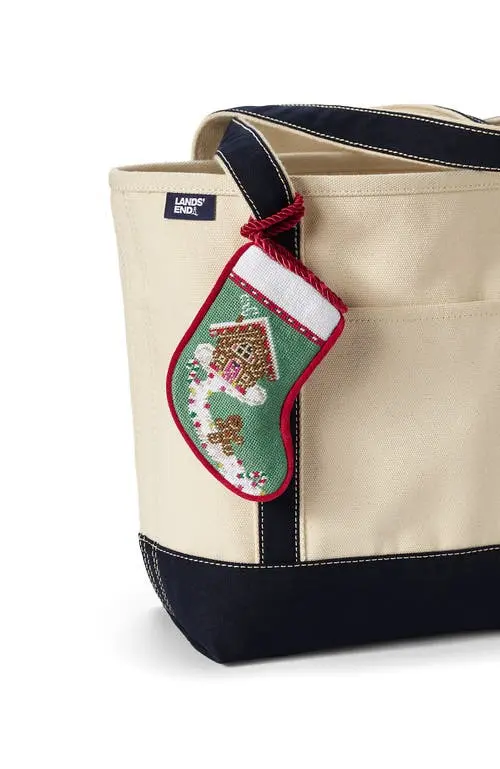 LANDS' END Mini Needlepoint Christmas Stocking