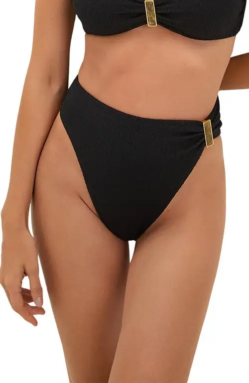VIX PAULA HERMANNY Firenze Blake Gigi High Waist Bikini Bottoms - Black