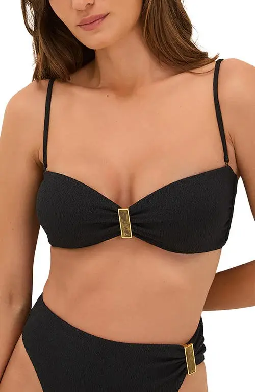 VIX PAULA HERMANNY Firenze Blake Convertible Bandeau Bikini Top - Black