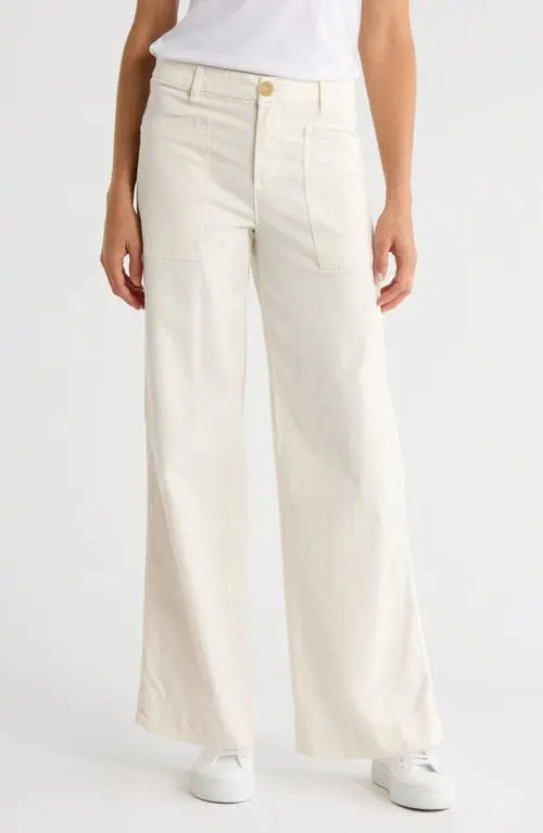 Frank & Eileen Limerick Pocket Wide Leg Trousers - Chalk