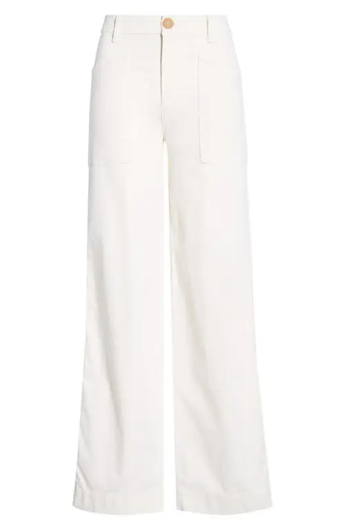 Frank & Eileen Limerick Pocket Wide Leg Trousers - Chalk