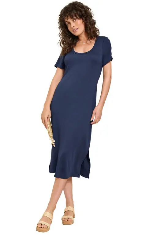 Tommy Bahama Drapey Ponte Midi Dress - Coastline