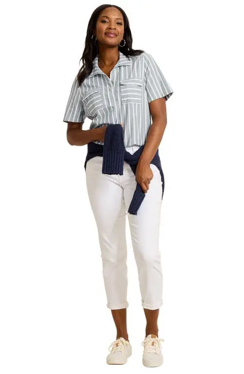 Tommy Bahama Chambray Stripe Utility Shirt
