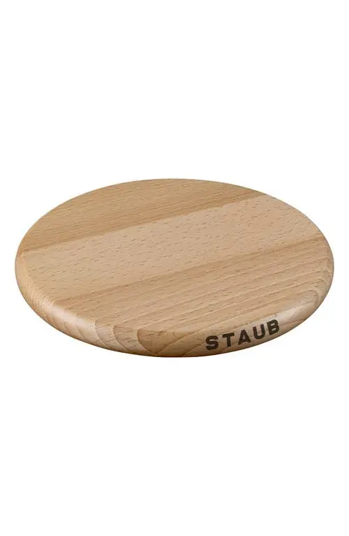 STAUB 9-inch Magnetic Wooden Trivet - Brown