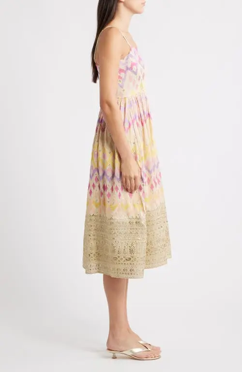 HOLICHIC Emma Embroidered Fit & Flare Midi Dress