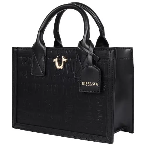 True Religion Mega Logo Modern Tote - Black