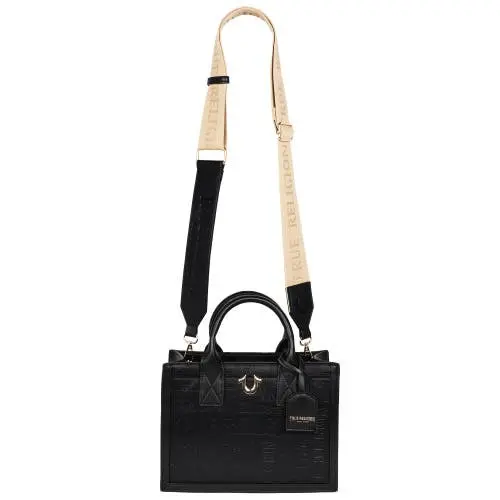 True Religion Mega Logo Modern Tote - Black