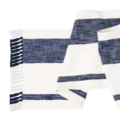 CAROL & FRANK Morgan Striped Table Runners Collection - Navy