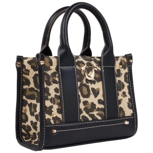 True Religion Leopard Print Mini Tote