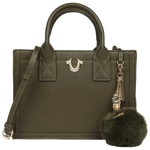 True Religion Pom Dangle Modern Tote