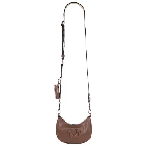 True Religion Logo Strap Crescent Hobo - Brown
