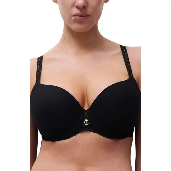Chantelle Romance Underwire Low Coverage T-shirt Bra - Black