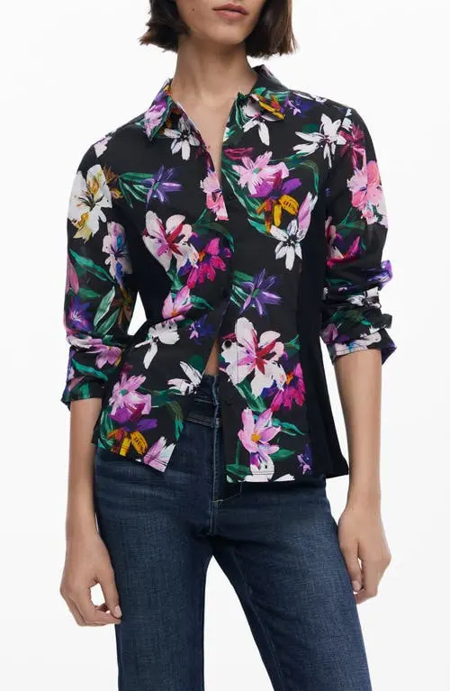Desigual Floral Button-up Shirt