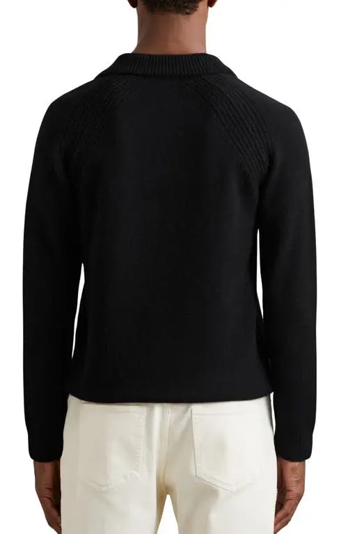 REISS Banbury Wool & Cashmere Johnny Collar Sweater