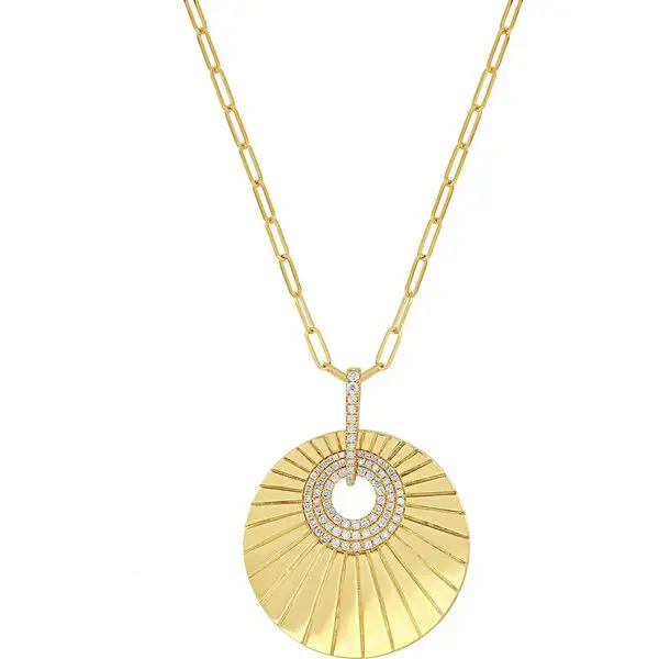 Bony Levy Kiera Diamond Medallion Pendant Necklace - 18k Yellow Gold