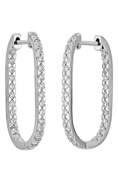 Bony Levy Rita Diamond Inside Out Hoop Earrings - 18k White Gold