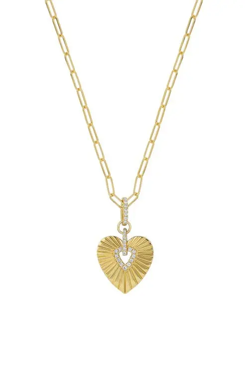 Bony Levy Kiera Diamond Heart Medallion Necklace - 18k Yellow Gold