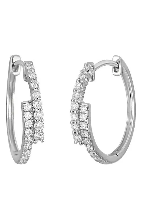 Bony Levy Liora Double Line Hoop Earrings - 18k White Gold