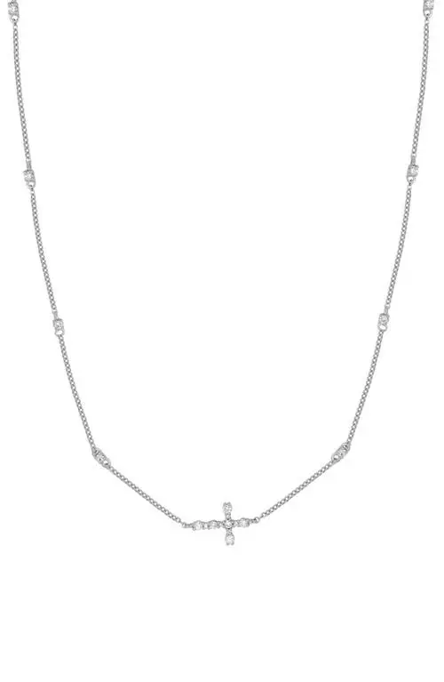 Bony Levy Rita Diamond Cross Pendant Necklace - 18k White Gold