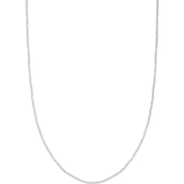 Bony Levy Bar & Bead Chain Necklace - 14k White Gold