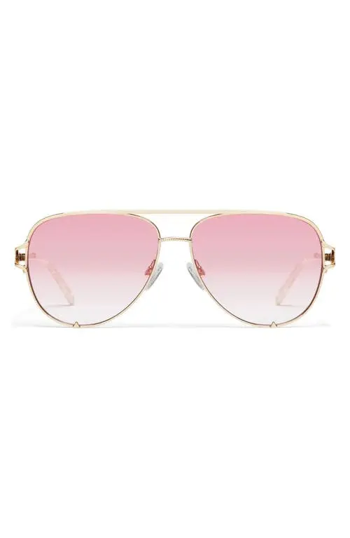Quay High Key Twist 60mm Gradient Aviator Sunglasses - Gold/light Peony