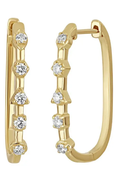 Bony Levy Maya Diamond Station Set Hoop Earrings - 18k Yellow Gold