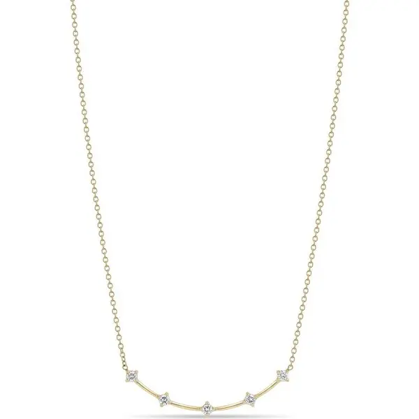 Zoe Chicco Diamond Dash Necklace - 14k Yellow Gold